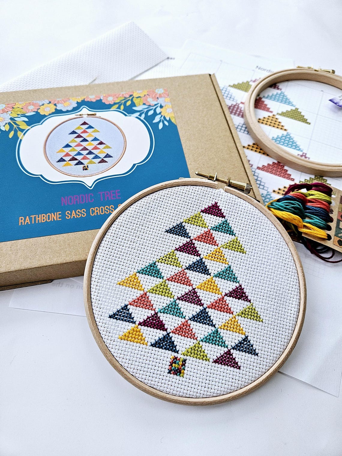 Nordic Tree Cross Stitch Kit - Etsy