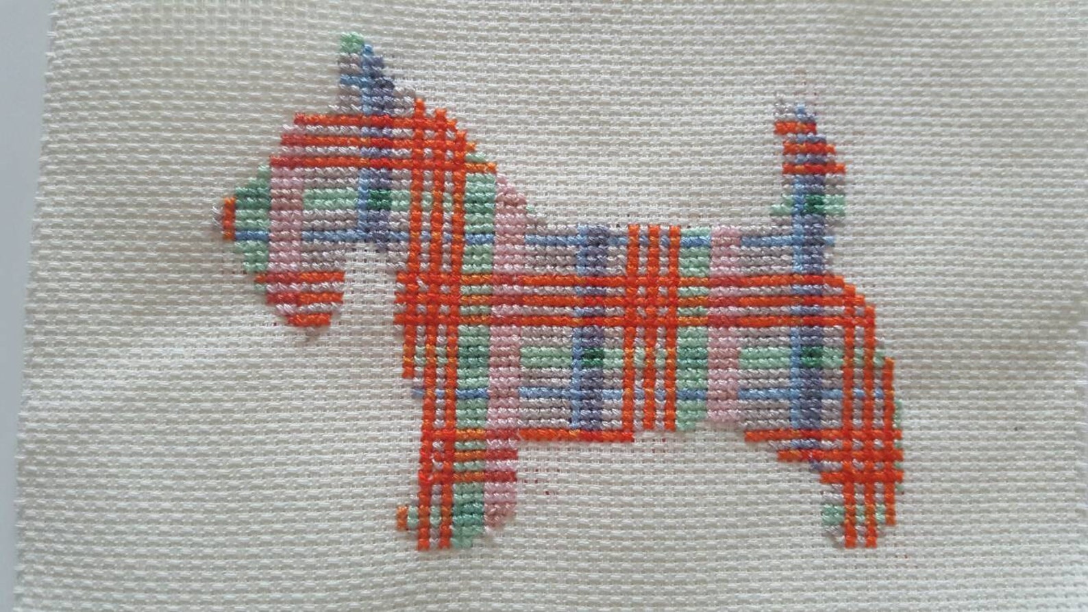 Tartan Scottie Dog Cross Stitch Pattern - PDF Only - Instant Download ...