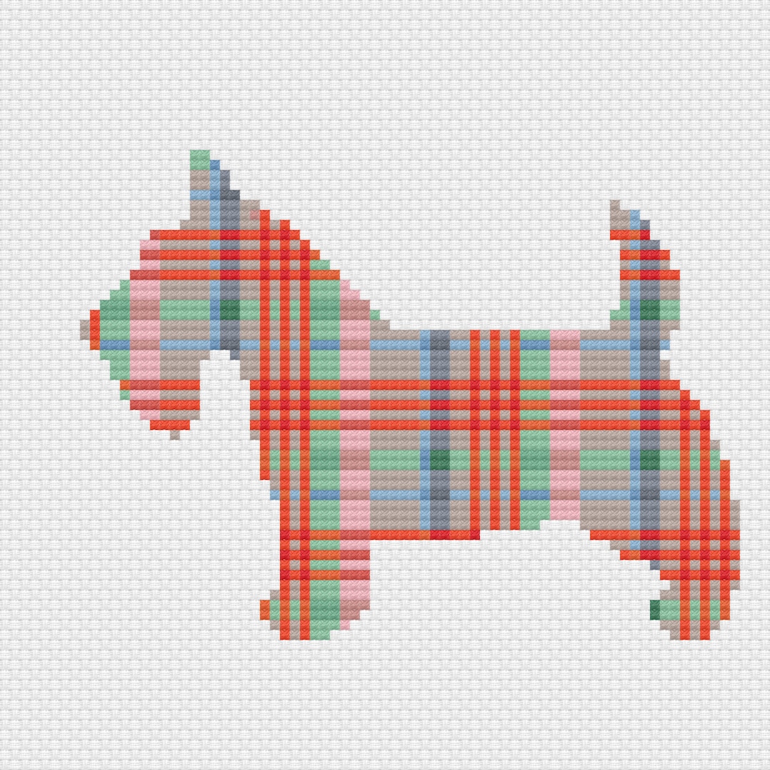 Tartan Scottie Dog Cross Stitch Pattern - PDF Only - Instant Download ...