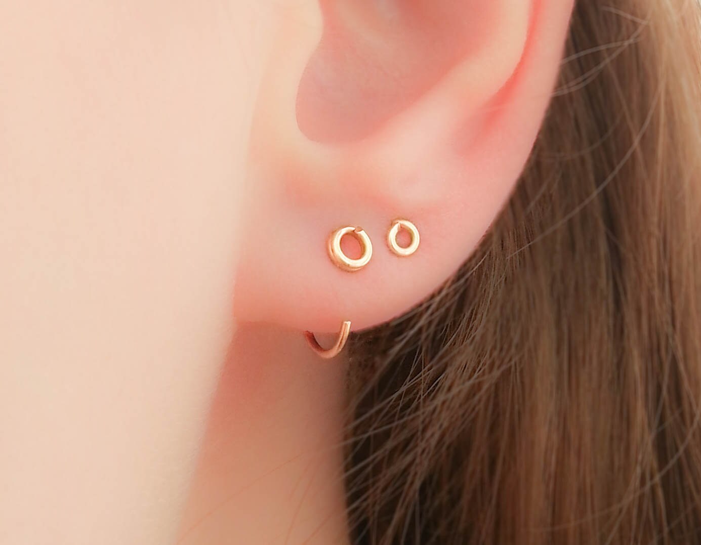 Hugging Hoop Earrings-hugging Hoops-tiny Hugging Hoops-hug - Etsy