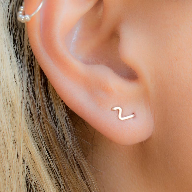 Double Piercing Earrings - Etsy