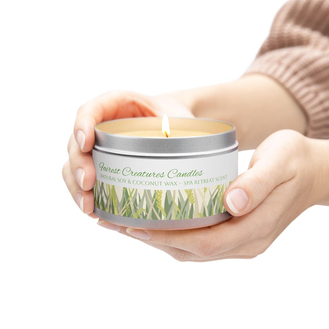 Spa Retreat Scented Natural Coconut Soy Wax Candles Two Sizes 4oz and ...