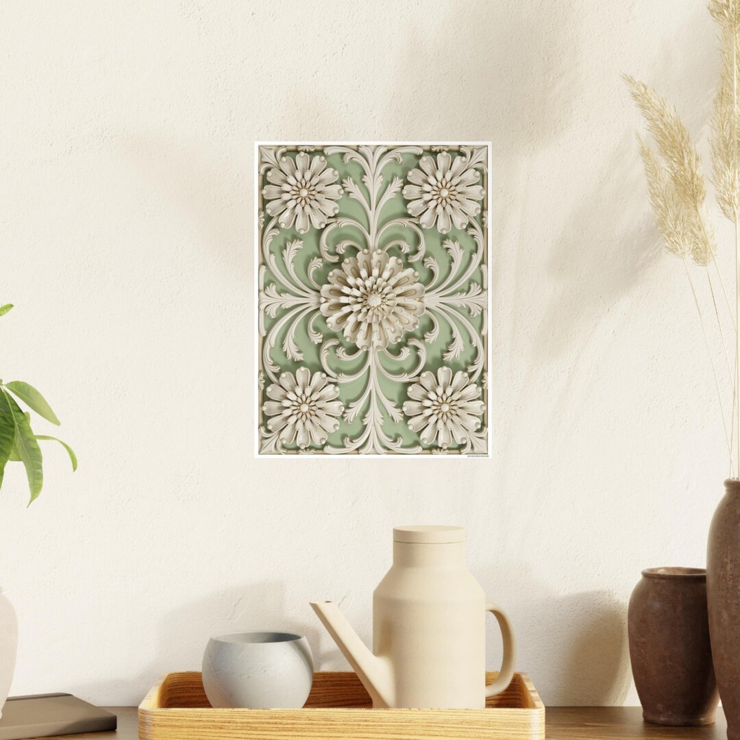 Medieval Style Floral Ornate Premium Art Paper Poster 210gsm 9mil 12 X ...