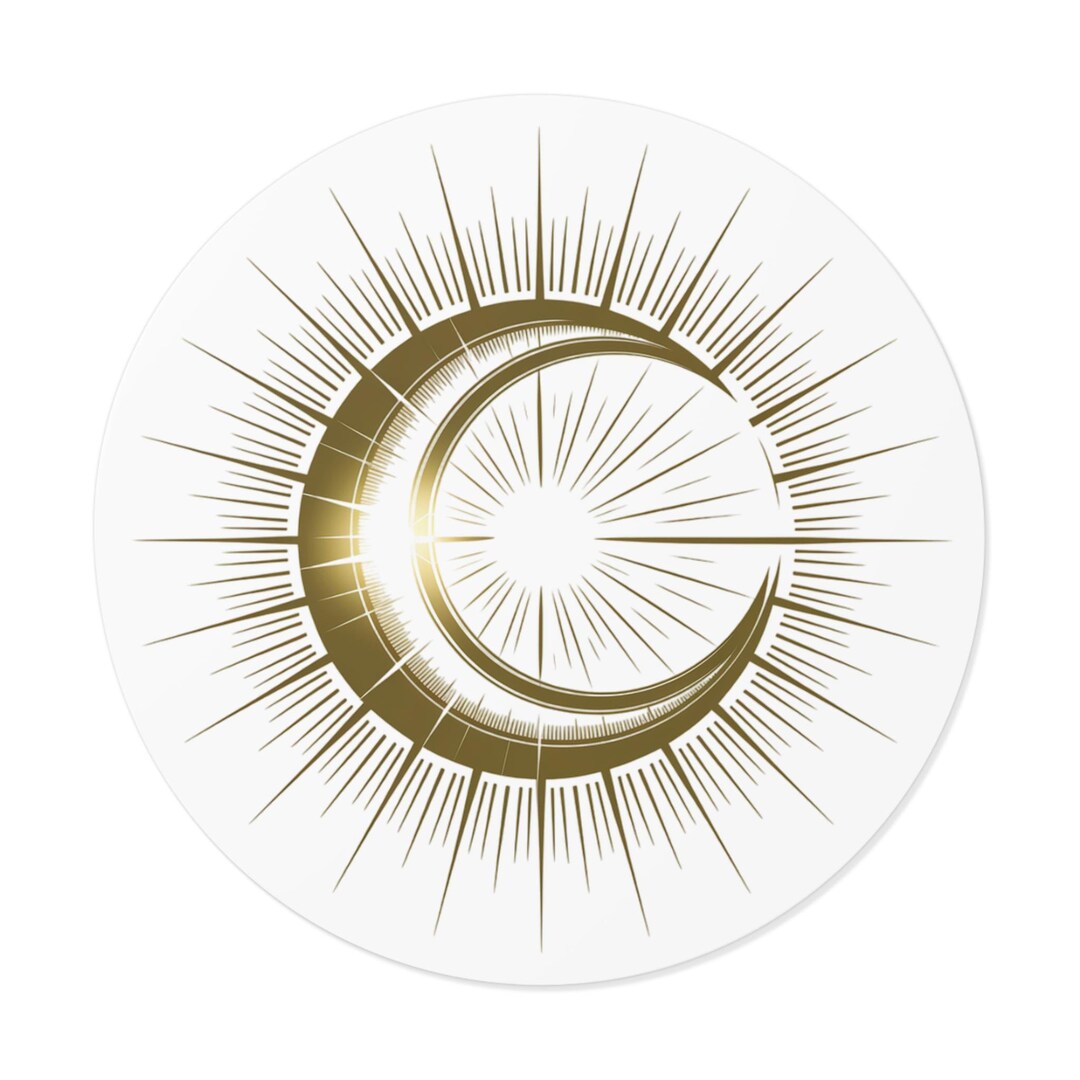 Moon Sticker Featuring a Celestial Glowing Moon Design High Quality ...