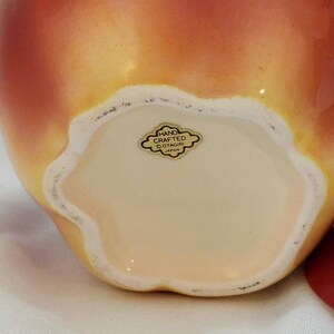 Otagiri Red Apple Container Jam Jar Sugar Bowl With Lid Vintage Ceramic ...