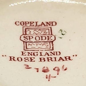 Copeland Spode China Rose Briar Pattern 7896 Dinnerware Plates Salad ...