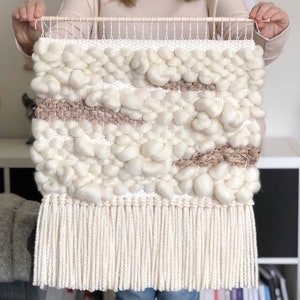 Large Wooden Weaving Loom / 19.5" X 19.5" Loom for Woven Wall Hanging ...