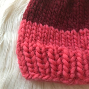 Knitting Pattern - Chunky Two-tone Beanie Hat - Etsy Canada