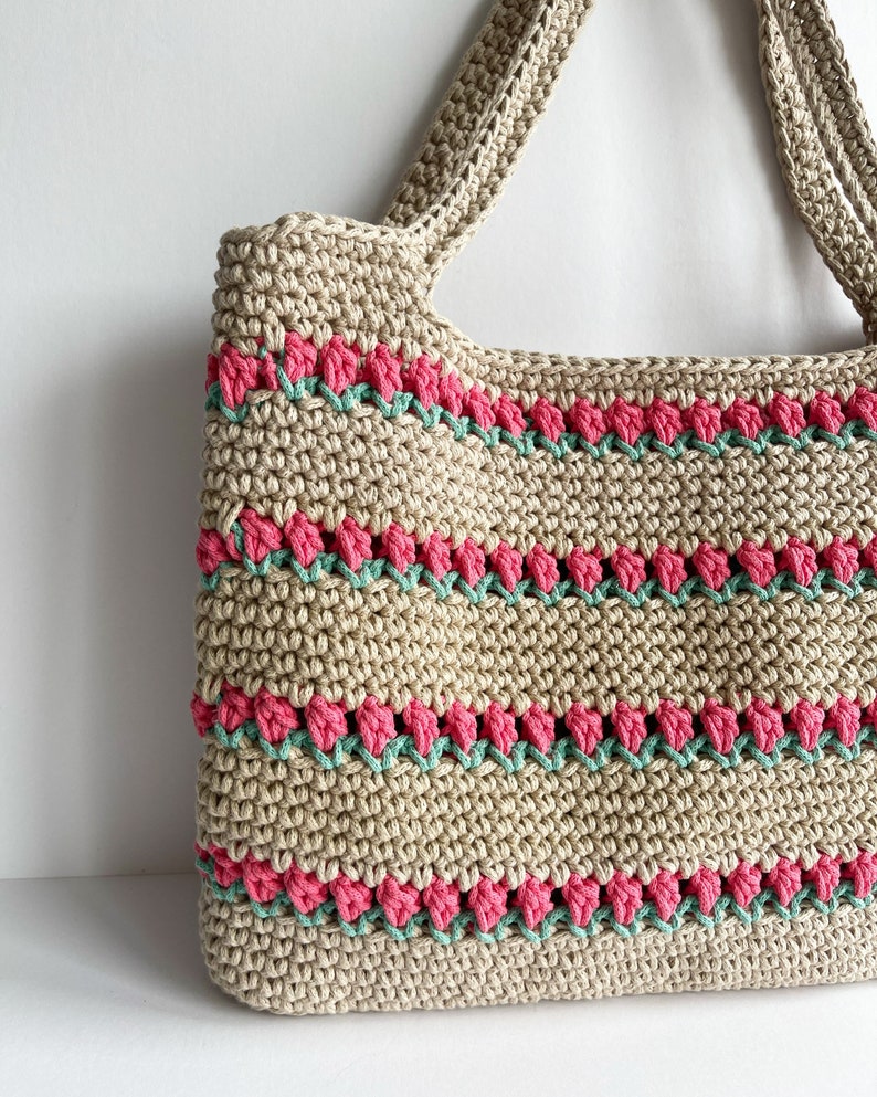 Crochet Pattern Roses Tote Bag - Etsy