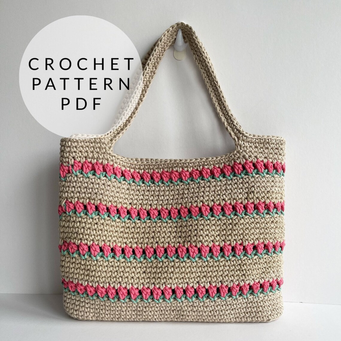 Crochet Pattern Roses Tote Bag - Etsy
