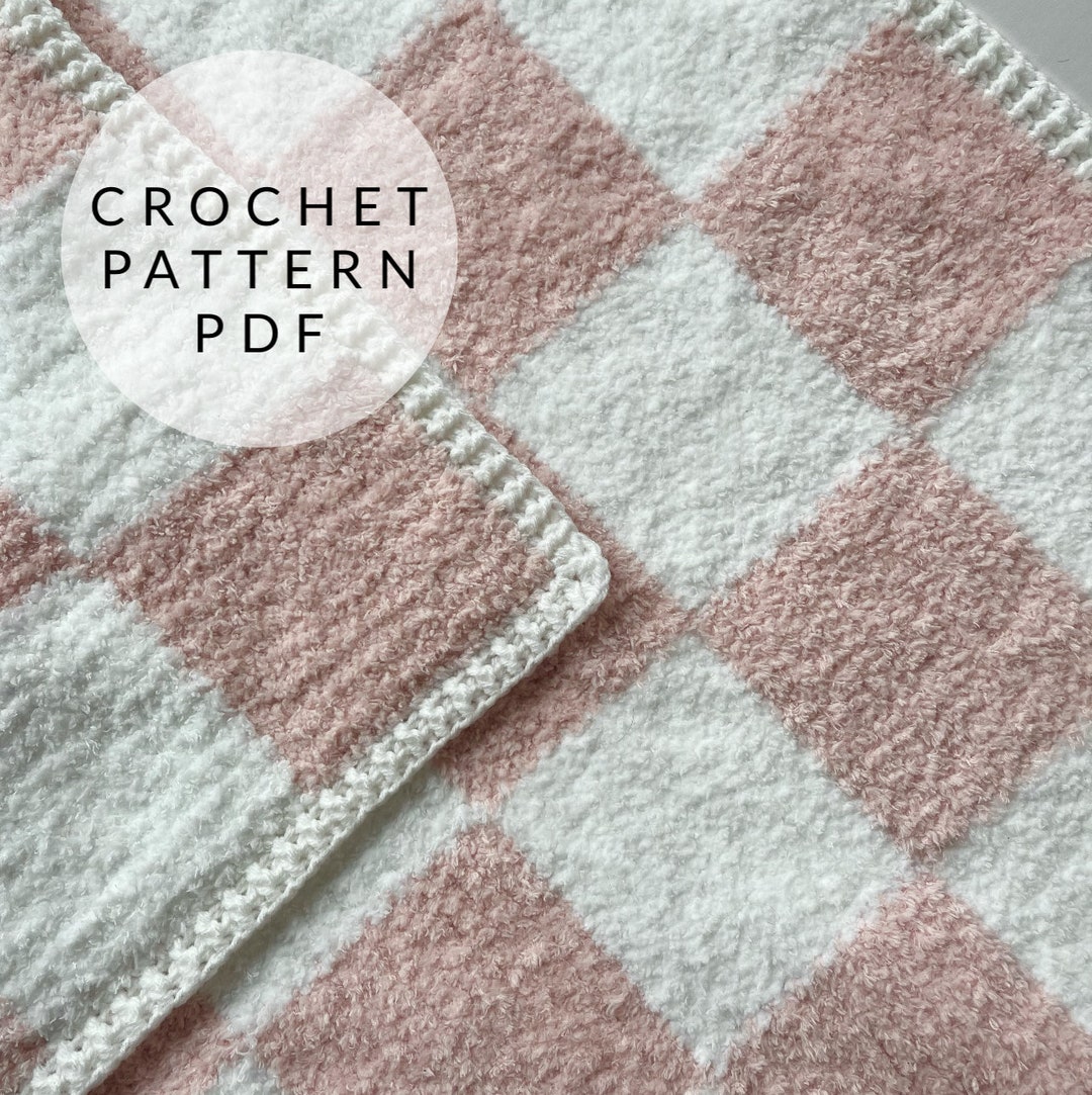 Crochet Pattern - Checkerboard Baby Blanket - Etsy