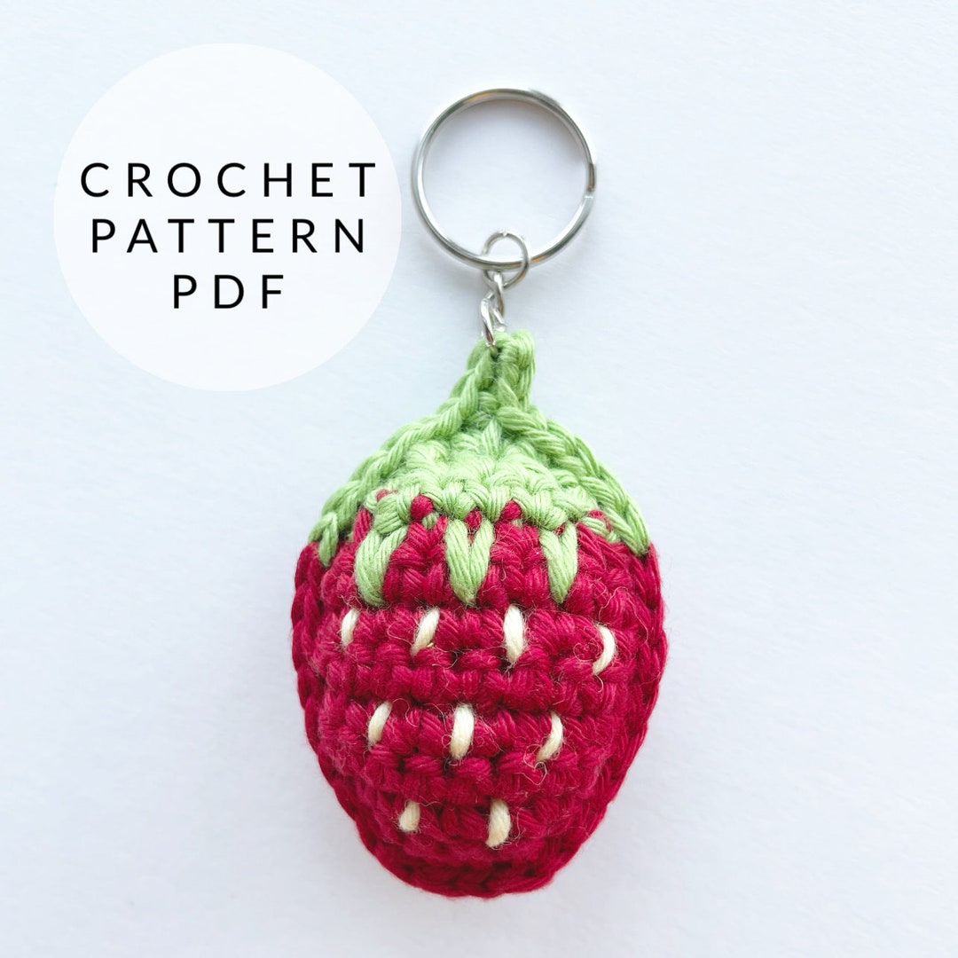 Crochet Pattern - Strawberry Keychain - Etsy