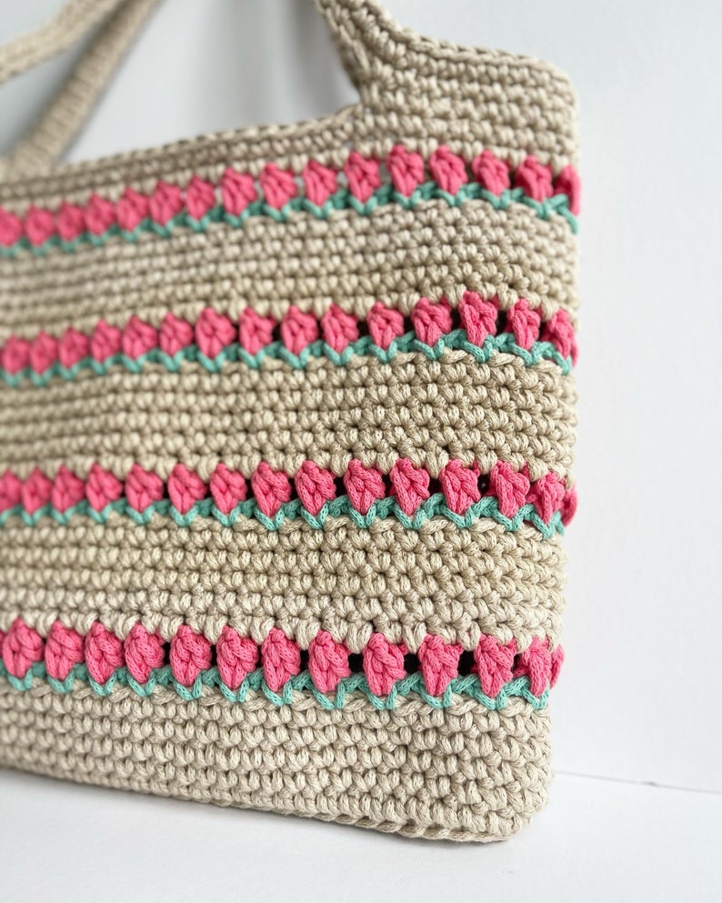 Crochet Pattern Roses Tote Bag - Etsy