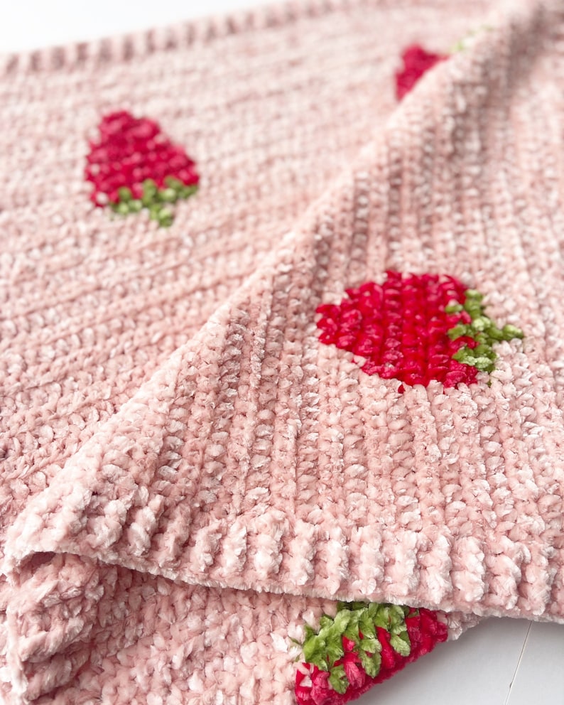 Crochet Pattern Strawberry Dream Baby Blanket - Etsy