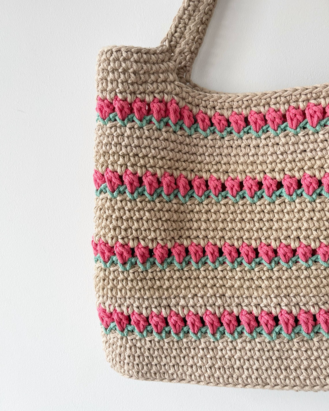 Crochet Pattern Roses Tote Bag - Etsy