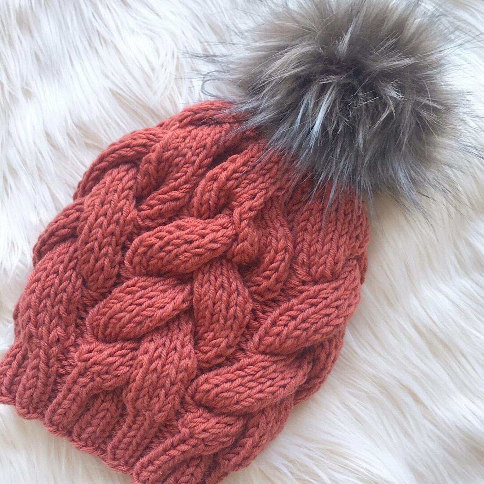Knitting Pattern - Knitted Chunky Braided Beanie - Etsy