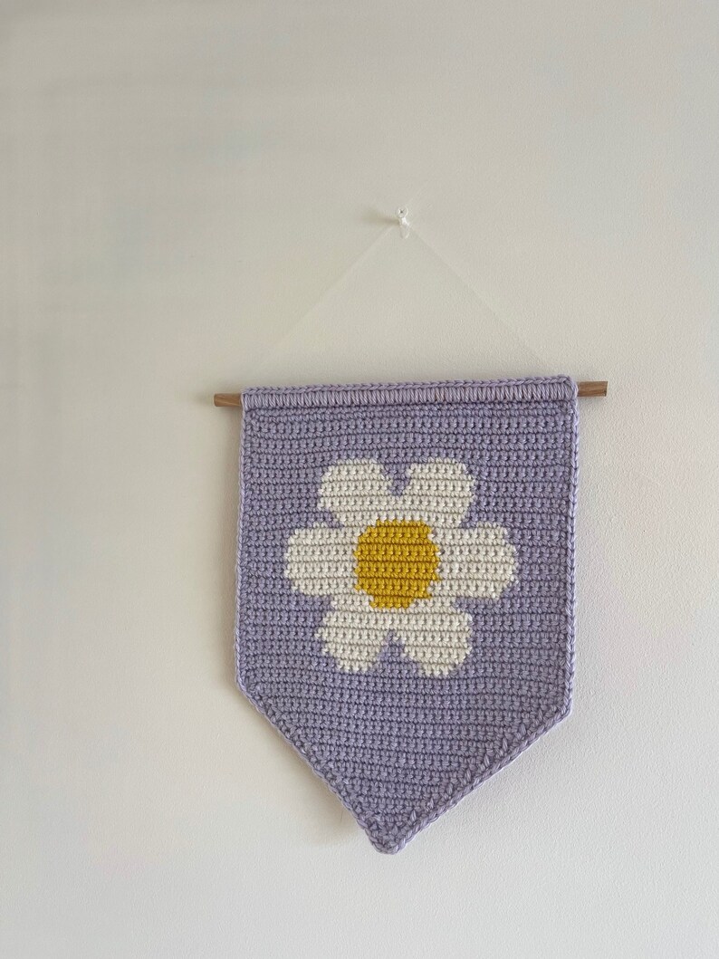 Crochet Pattern - Retro Daisy Wall Hanging - Etsy