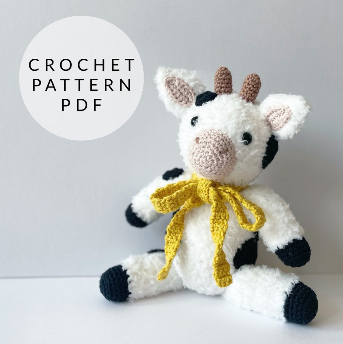 Crochet Pattern - Cuddly Cow - Etsy