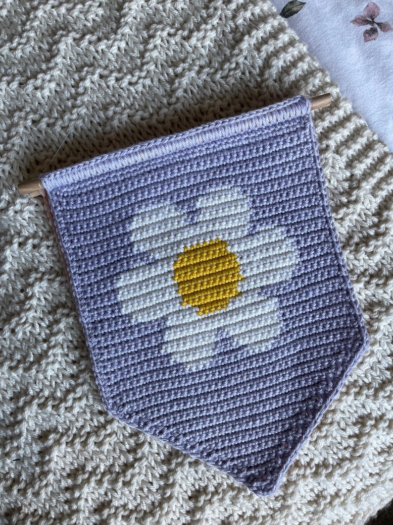 Crochet Pattern - Retro Daisy Wall Hanging - Etsy