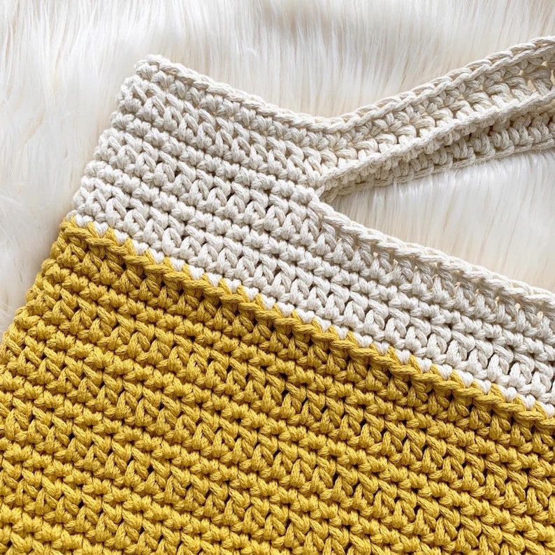 Crochet Pattern Market Style Tote Bag - Etsy