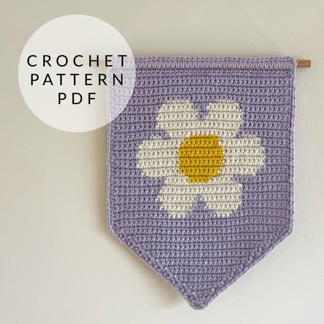 Crochet Pattern - Retro Daisy Wall Hanging - Etsy
