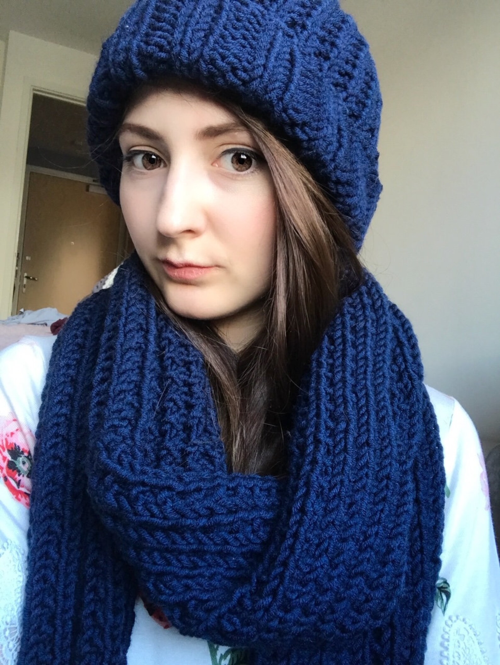 Knitting Pattern Blue Steel Knit Scarf & Beanie - Etsy