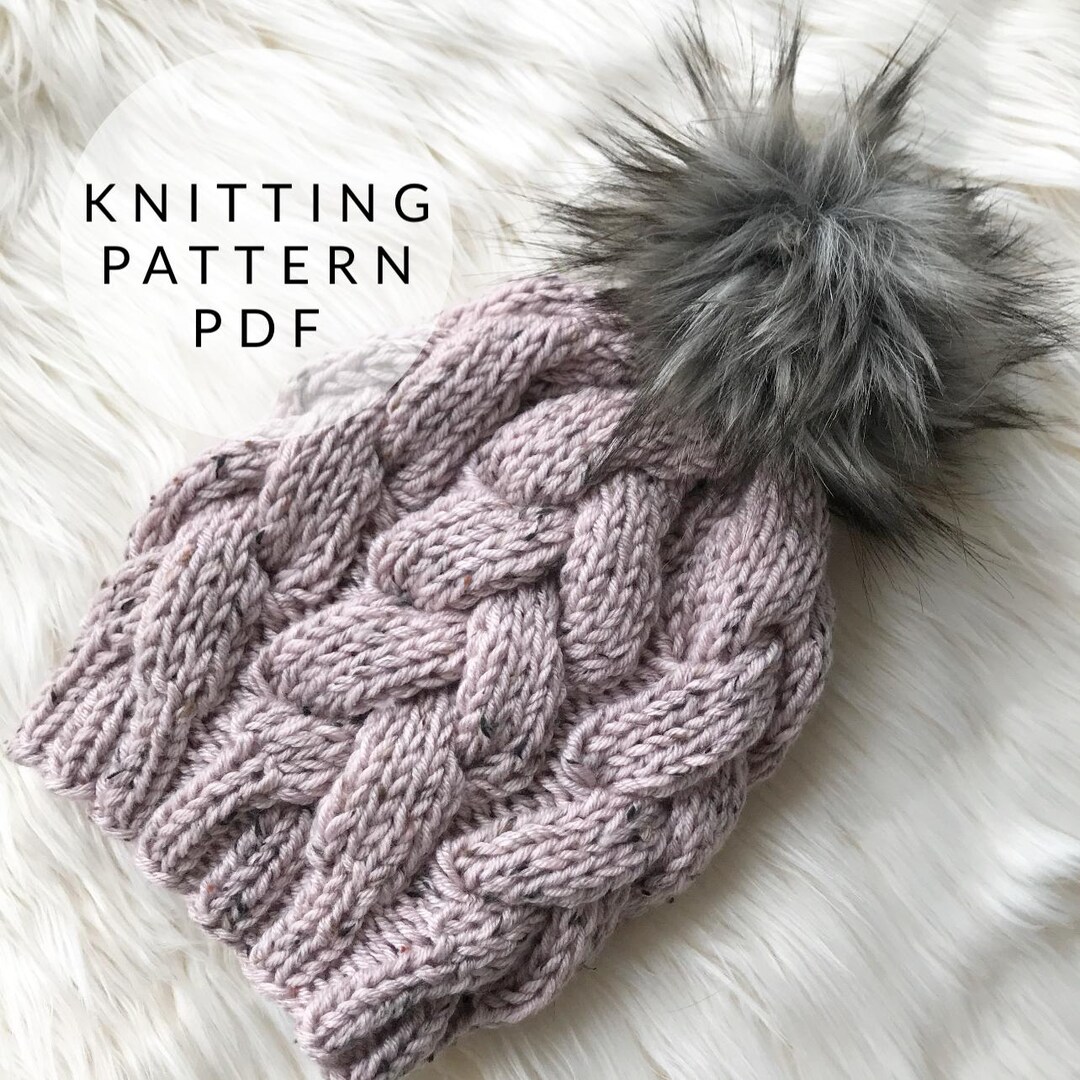 Knitting Pattern - Knitted Chunky Braided Beanie - Etsy