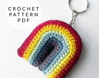 Rainbow Keychain CROCHET PATTERN - Etsy