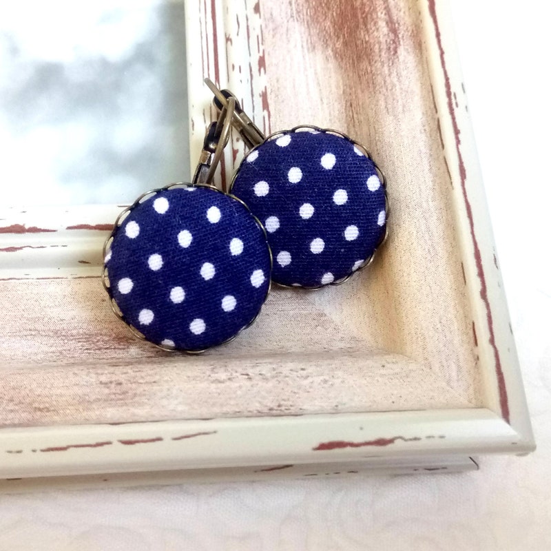 Navy Blue Polka Dot - Etsy