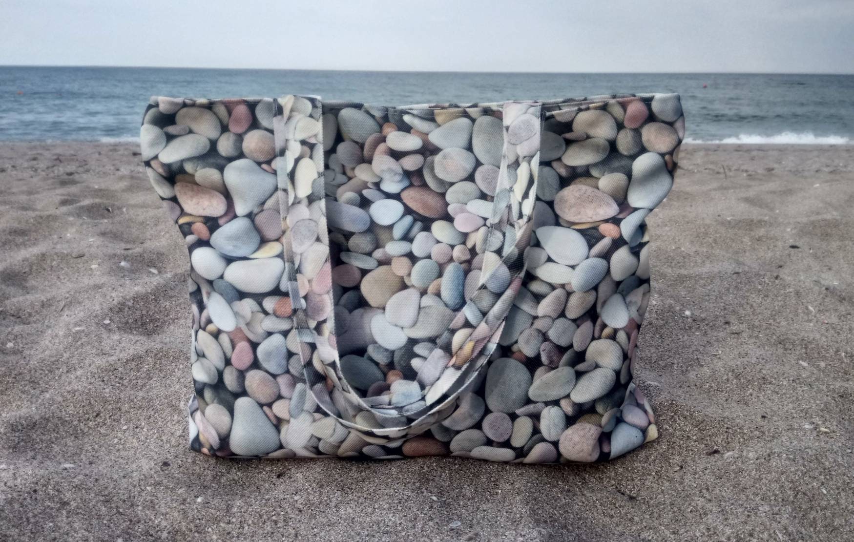 River stones Tote bag Weekend tote Pebbles bag for beach tote | Etsy