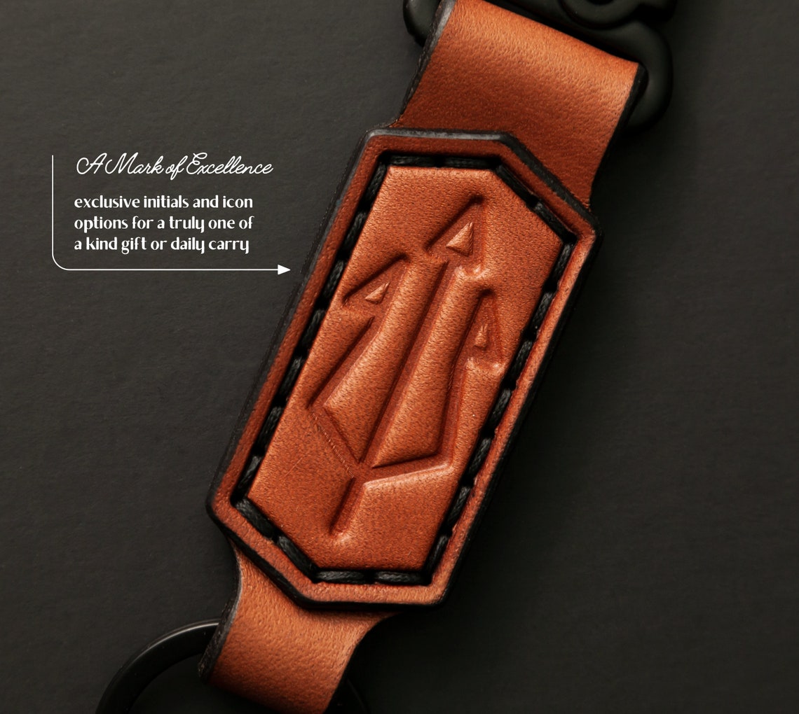 Premium Leder Schlüsselanhänger Custom Trident Key Fob | Etsy