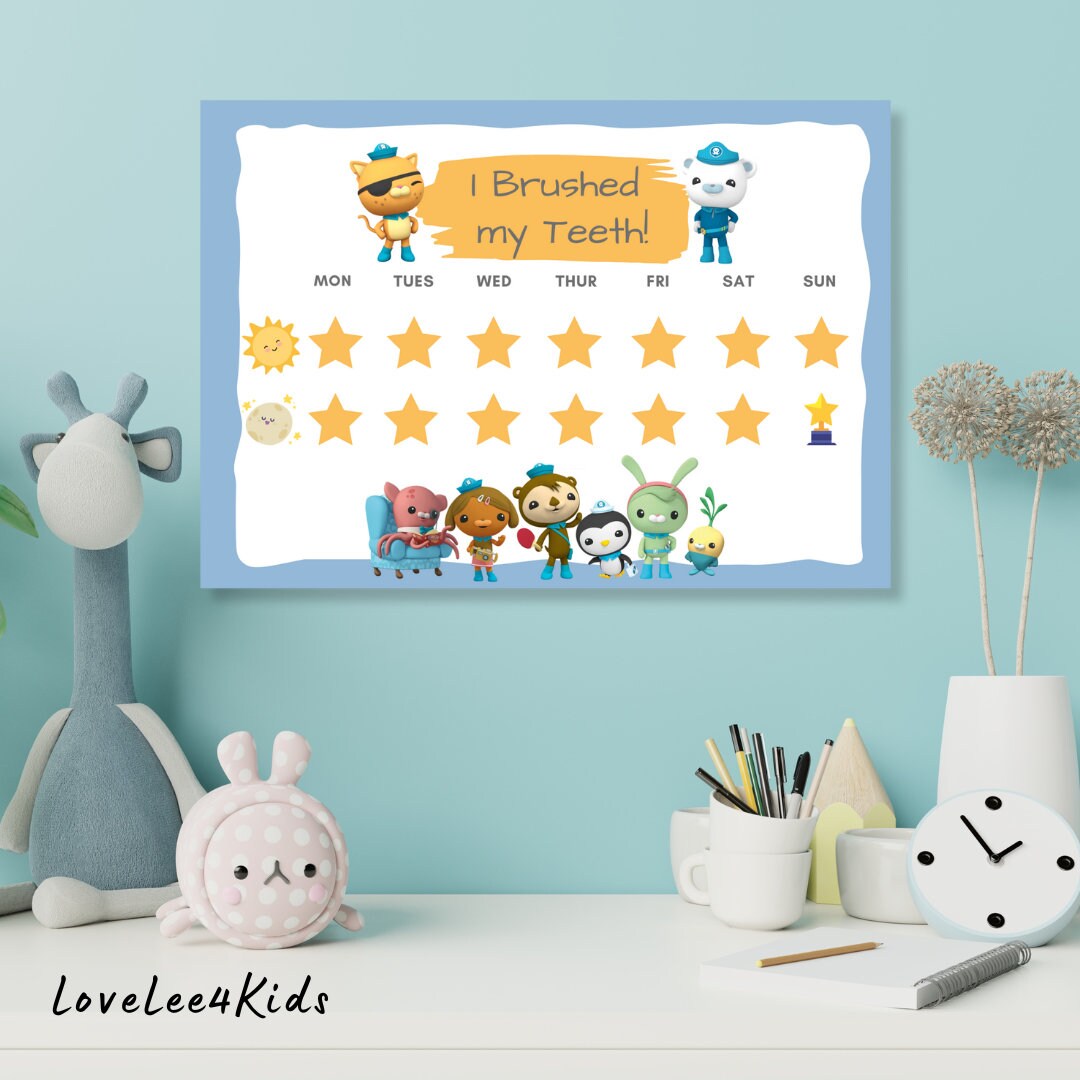 Octonauts Reward Chart Bundle brush Teeth & Potty Training - Etsy