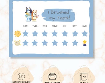 Dinosaur Brush Teeth Rewards Chart (printable) - Etsy