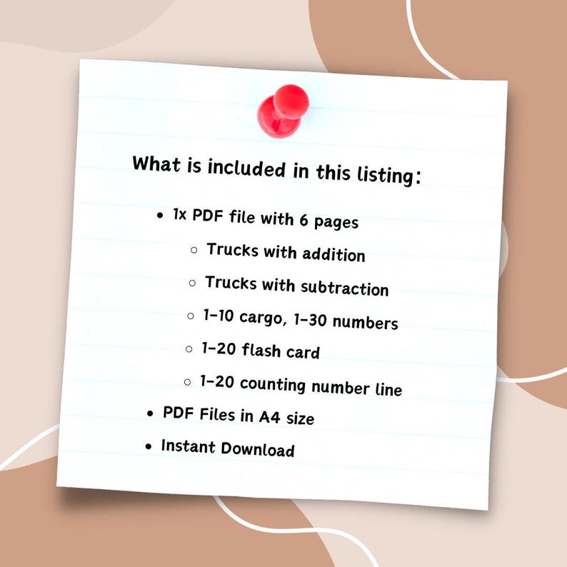 Numbers Truck (1-20) Printable, Toddler Learning Numbers INSTANT ...