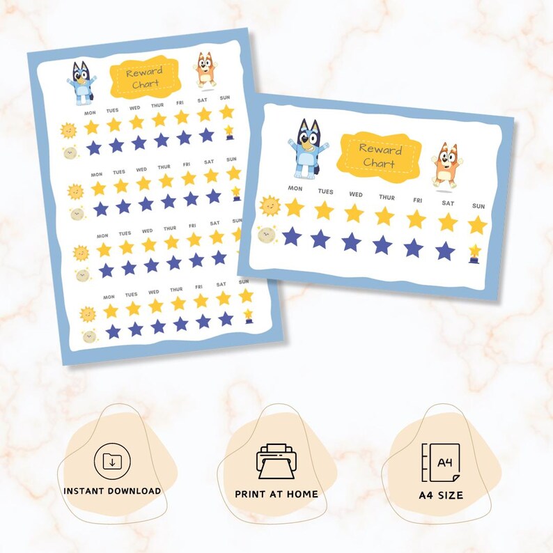 Bluey Reward Chart Day and Night (printable) - Etsy