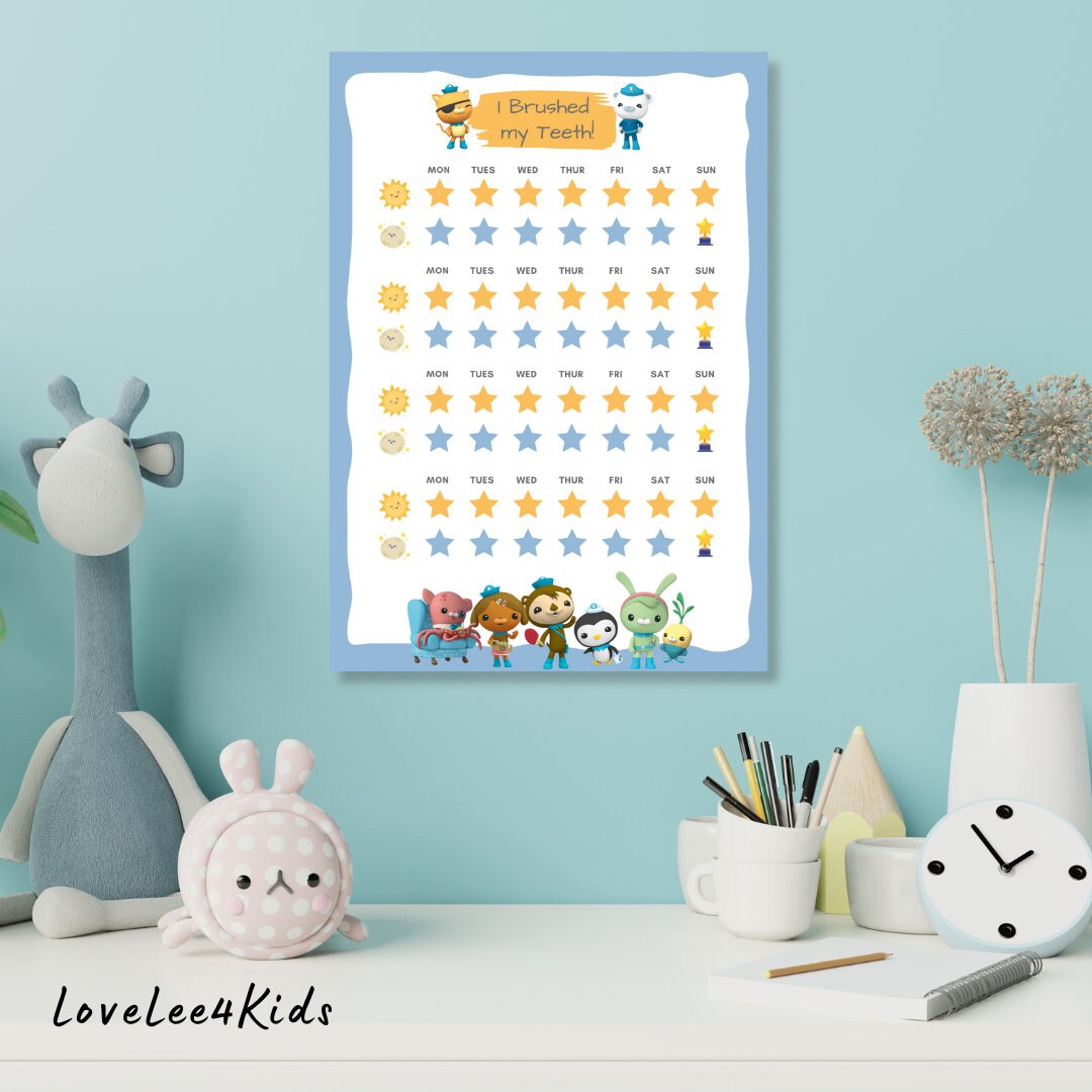 Octonauts Reward Chart Bundle brush Teeth & Potty Training - Etsy