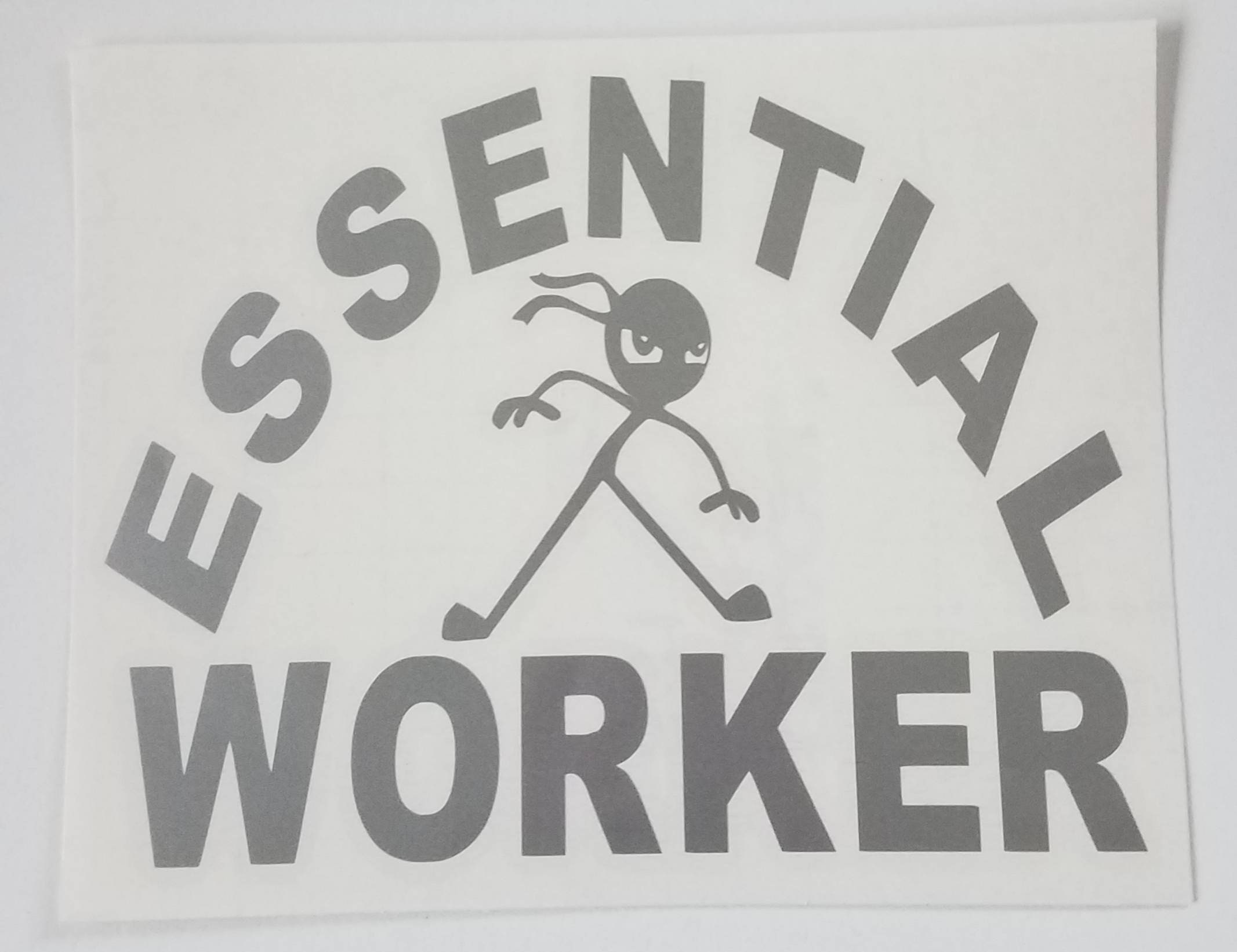 Essential Worker Permanent Vinyl Decal - Etsy
