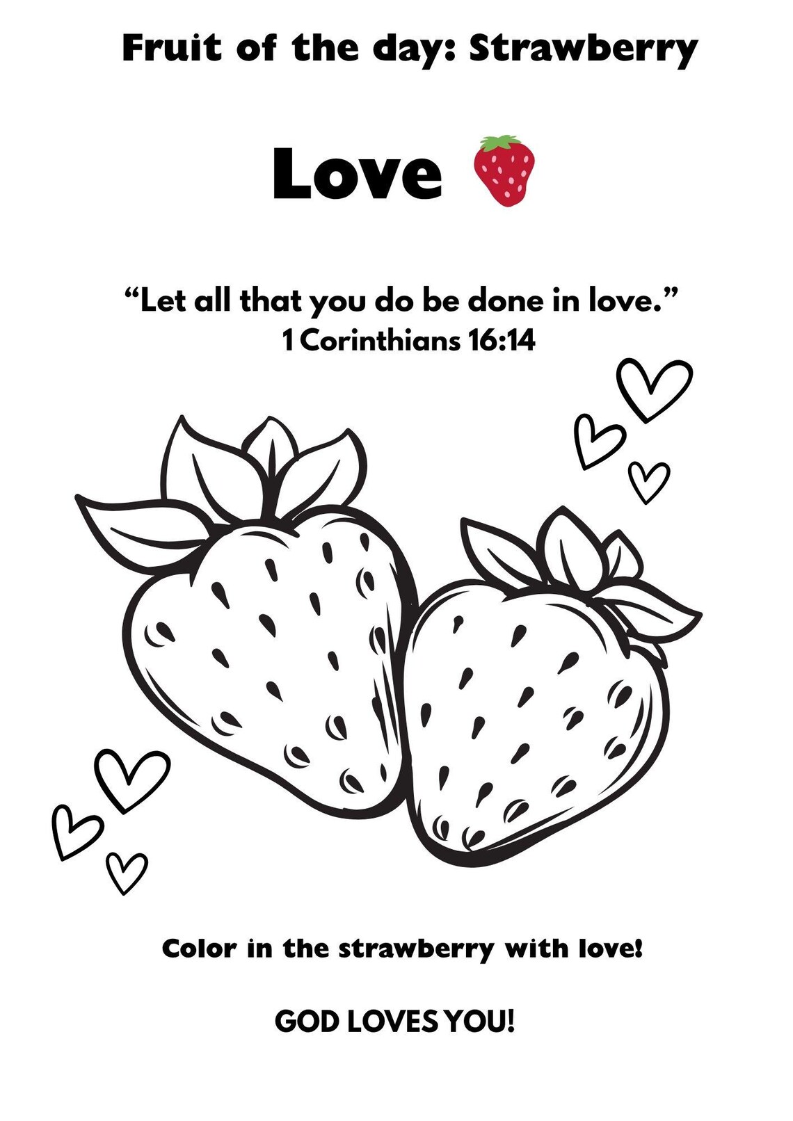 Fruit of the Spirit Coloring Cards: Christian Preschool Activity (PDF ...