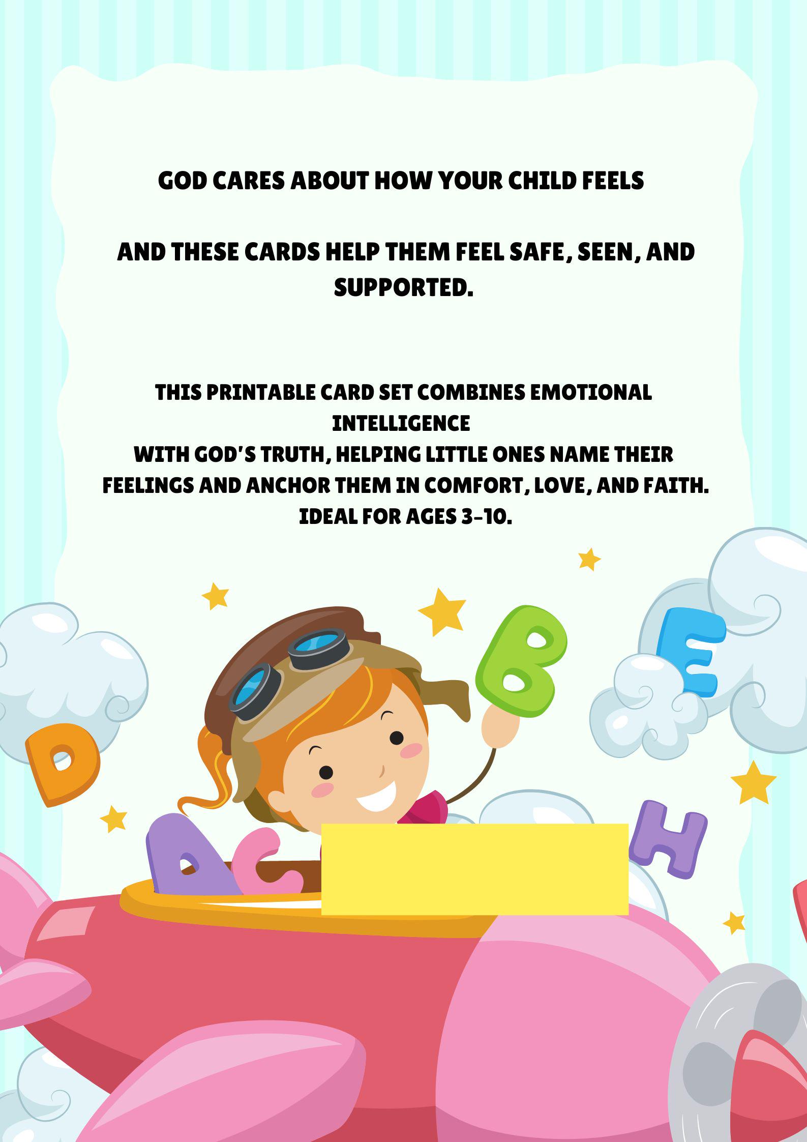 Christian Affirmation Cards for Kids: Faith-based Feelings Flashcards ...