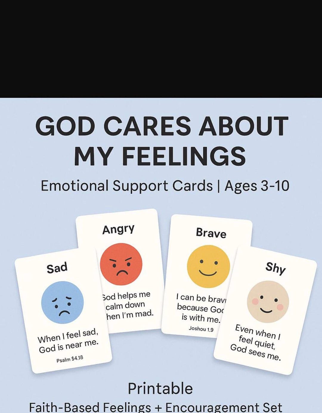 Christian Affirmation Cards for Kids: Faith-based Feelings Flashcards ...