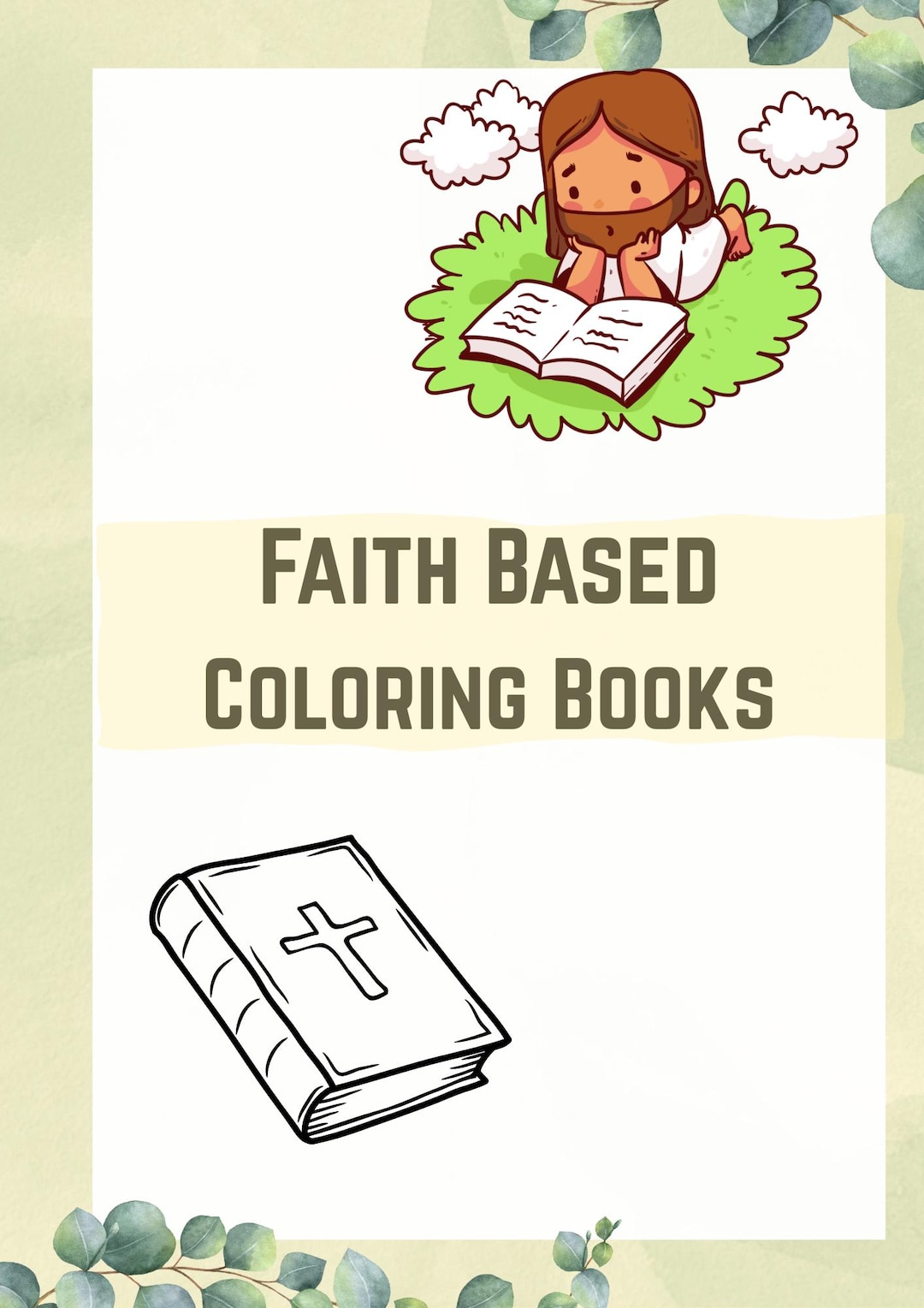Christian Kid Bible Coloring Pages - Printable Set of 5 | Faith Based ...