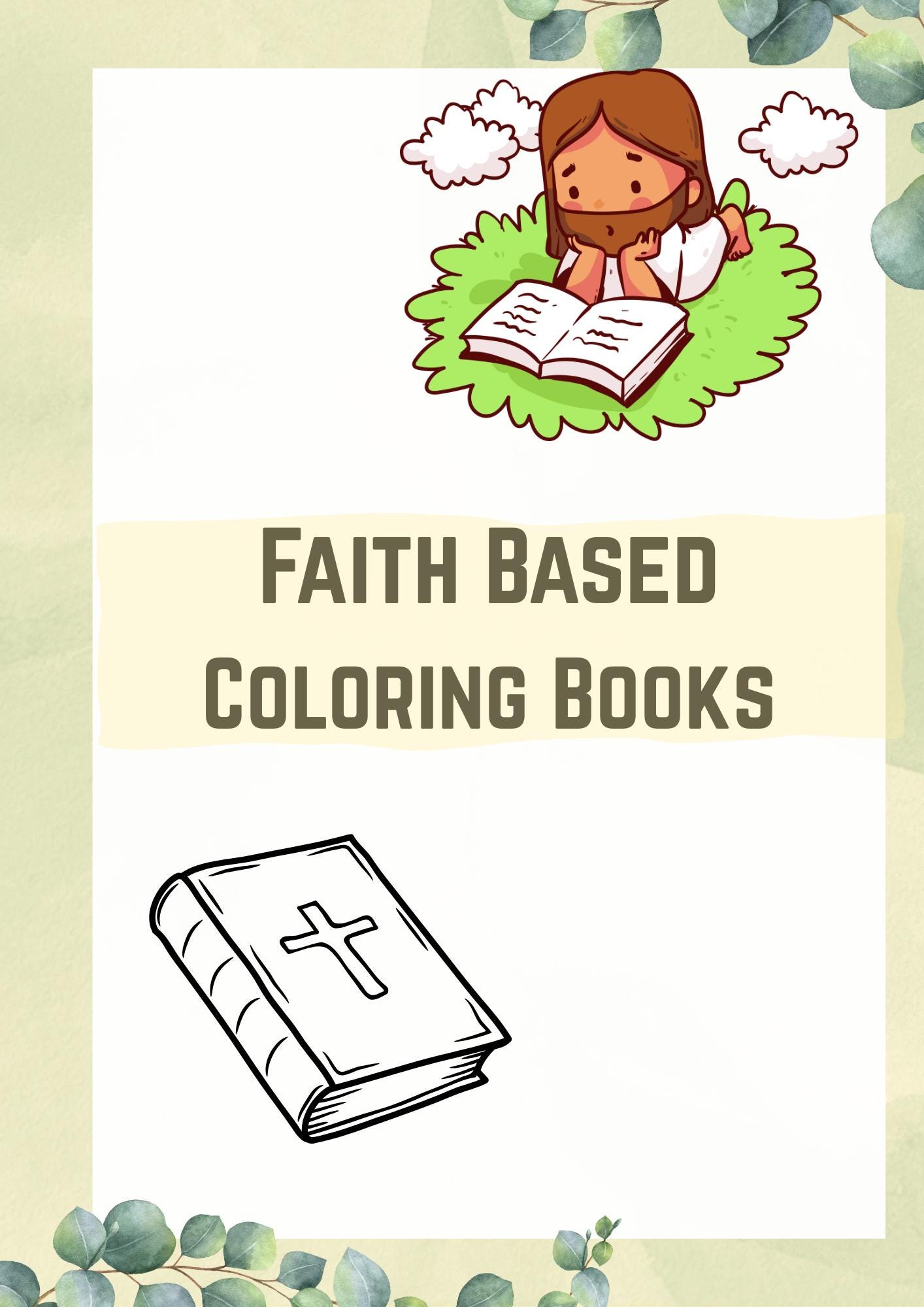Christian Kid Bible Coloring Pages - Printable Set of 5 | Faith Based Sunday School Activity - Etsy