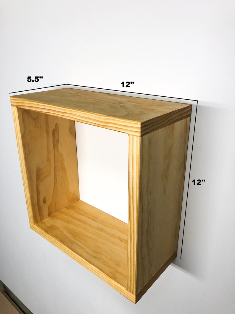 Deep Square Floating Shelves Geometric Shelf Box Shelf Modular Stack ...