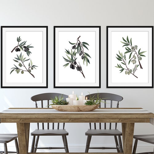 Olive Prints Set of 4 Kitchen Wall Art French Decor - Etsy