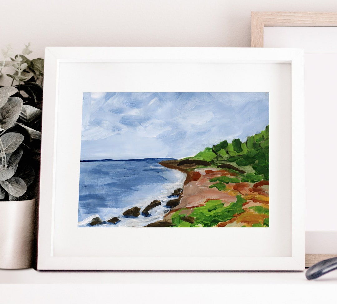 Original Marsh Painting - Sunset Wall Art Print - Acrylic Painting ...