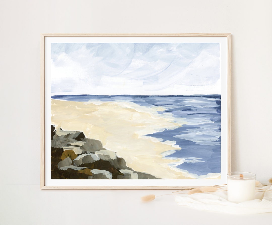 Beach Coast Painting - Seacoast Painting - Nautical Beach Painting ...