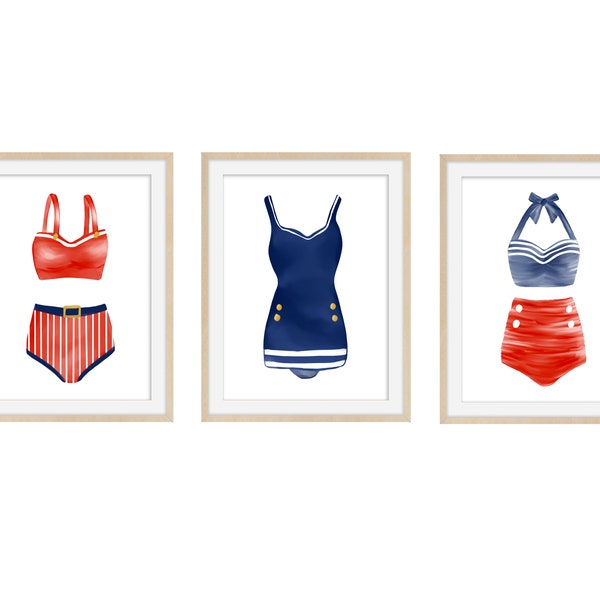 Retro Swimsuit - Etsy