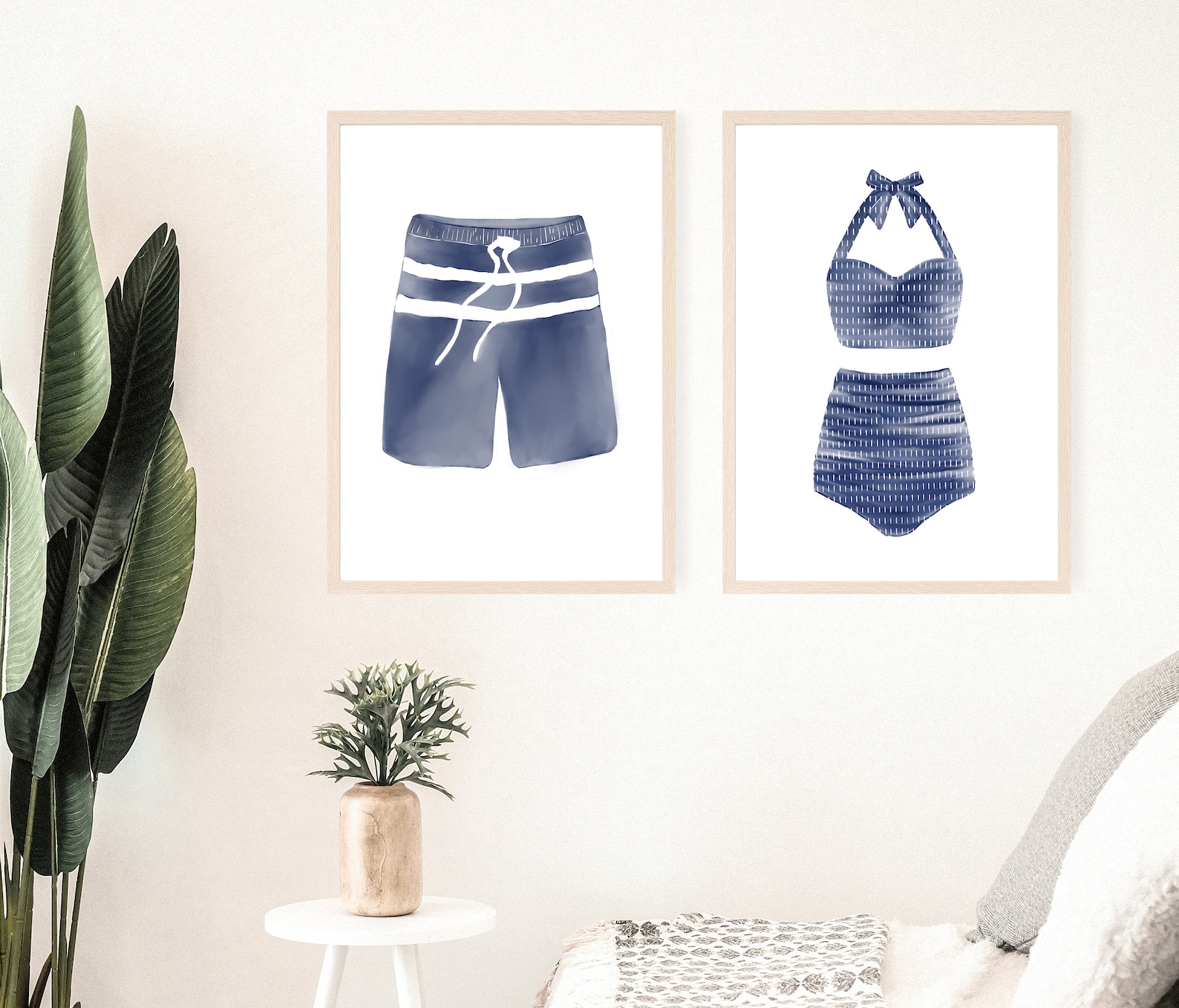 Vintage Swimsuit Art Print Watercolor Art Print Home Decor - Etsy