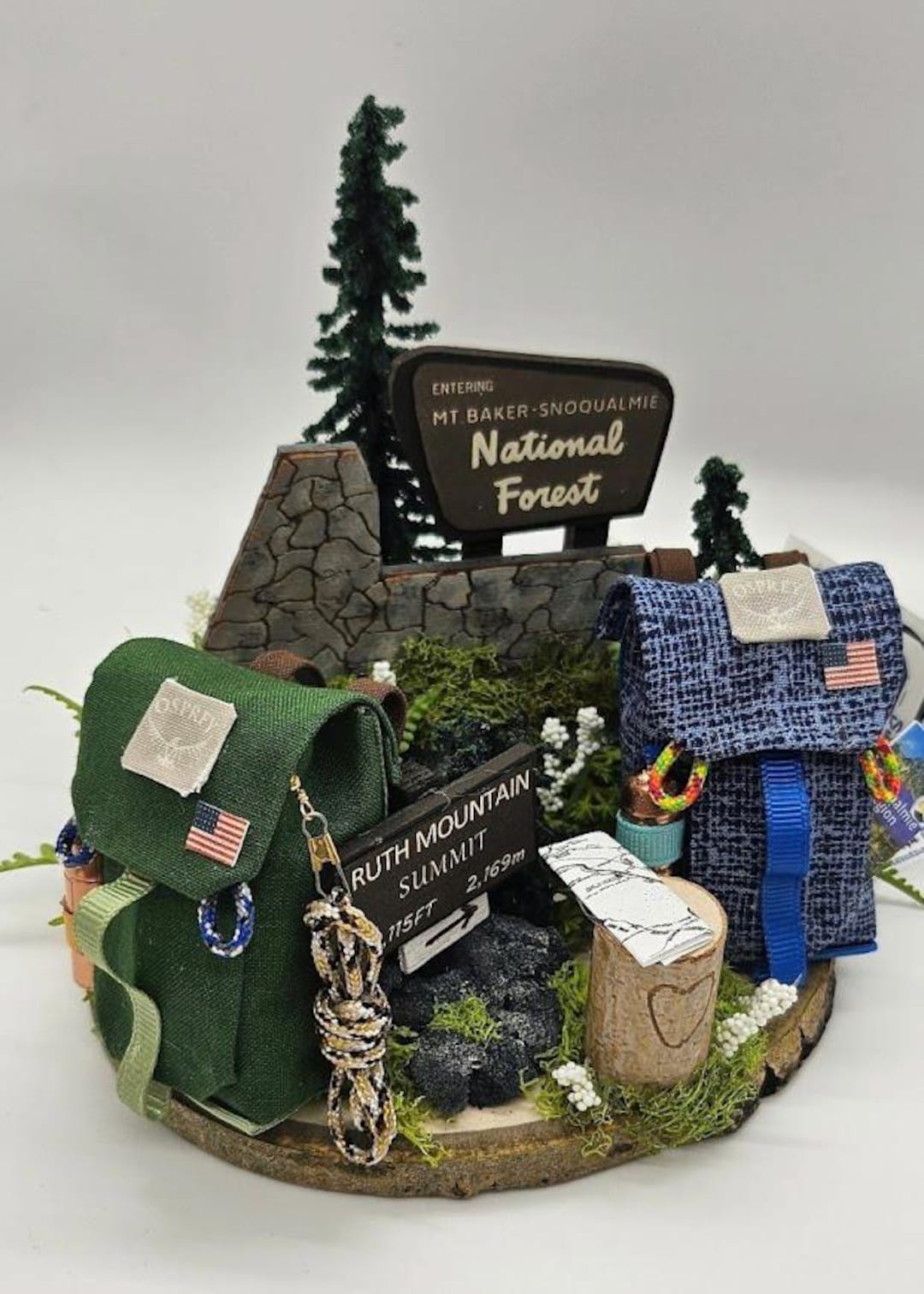 Customizable Hikers Wedding Cake Topper - Handmade Backpack Keepsake - Etsy