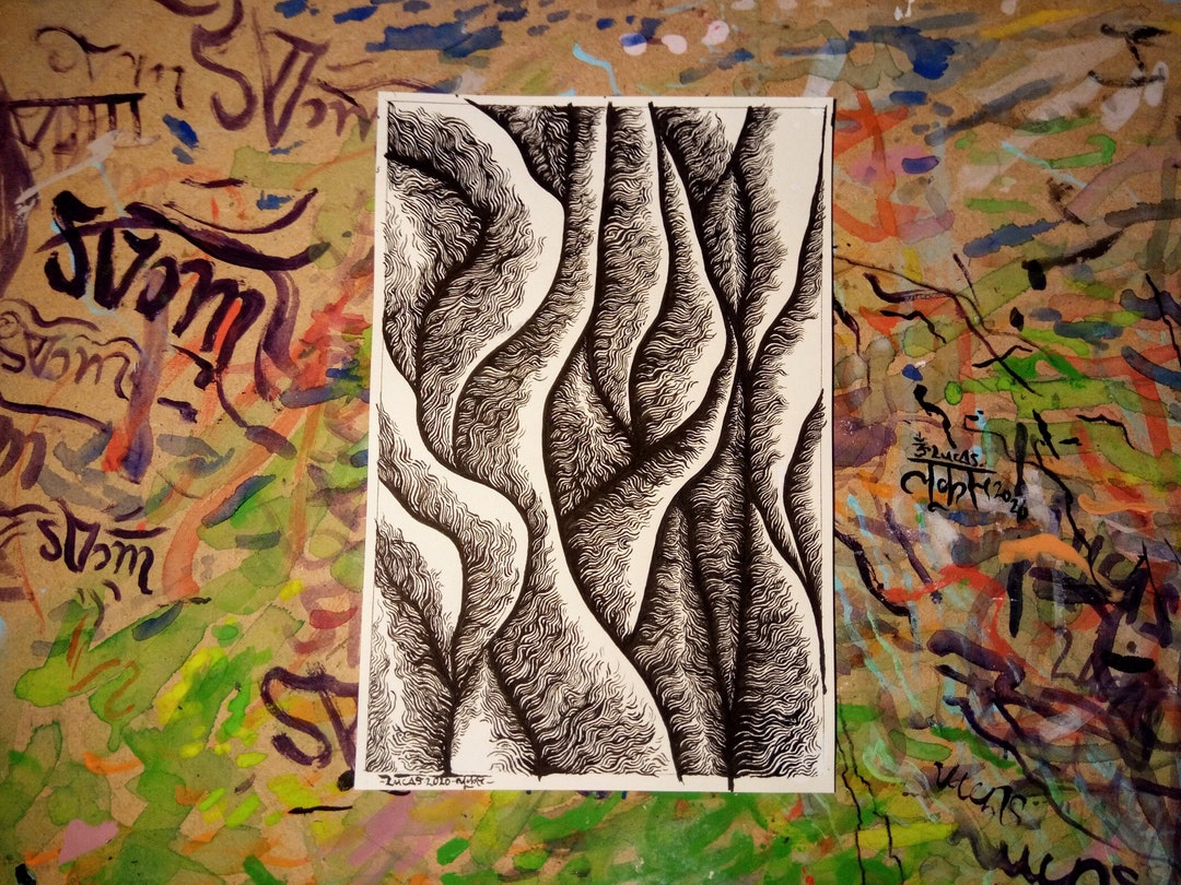 Flow Composition Original Drawing - Etsy